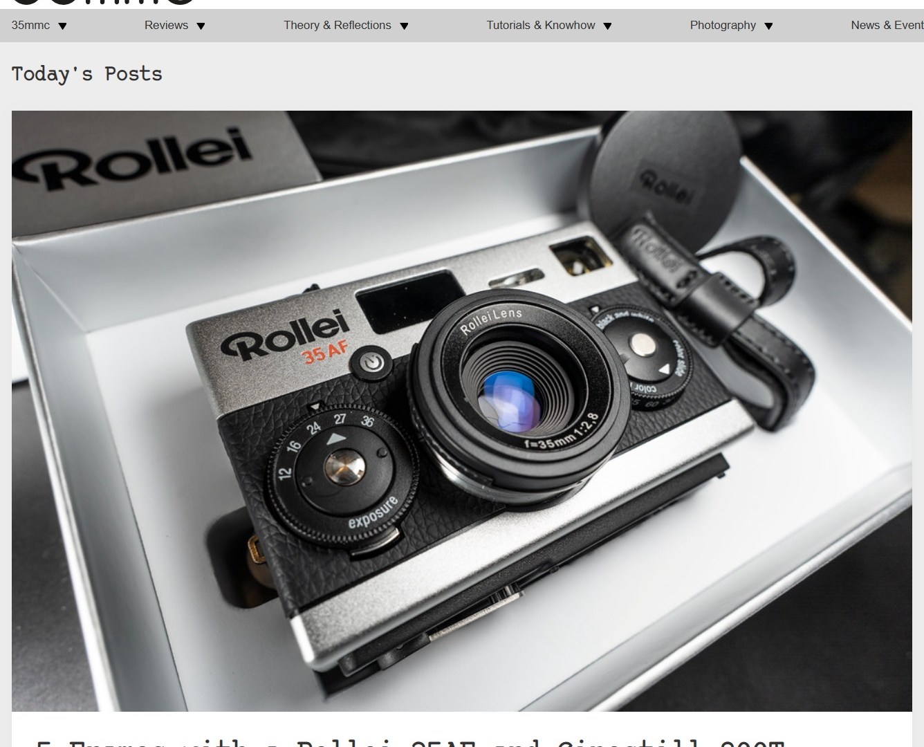 My Latest 35MMC Blog Contribution Is Up: 5 Frames with a Rollei 35AF ...